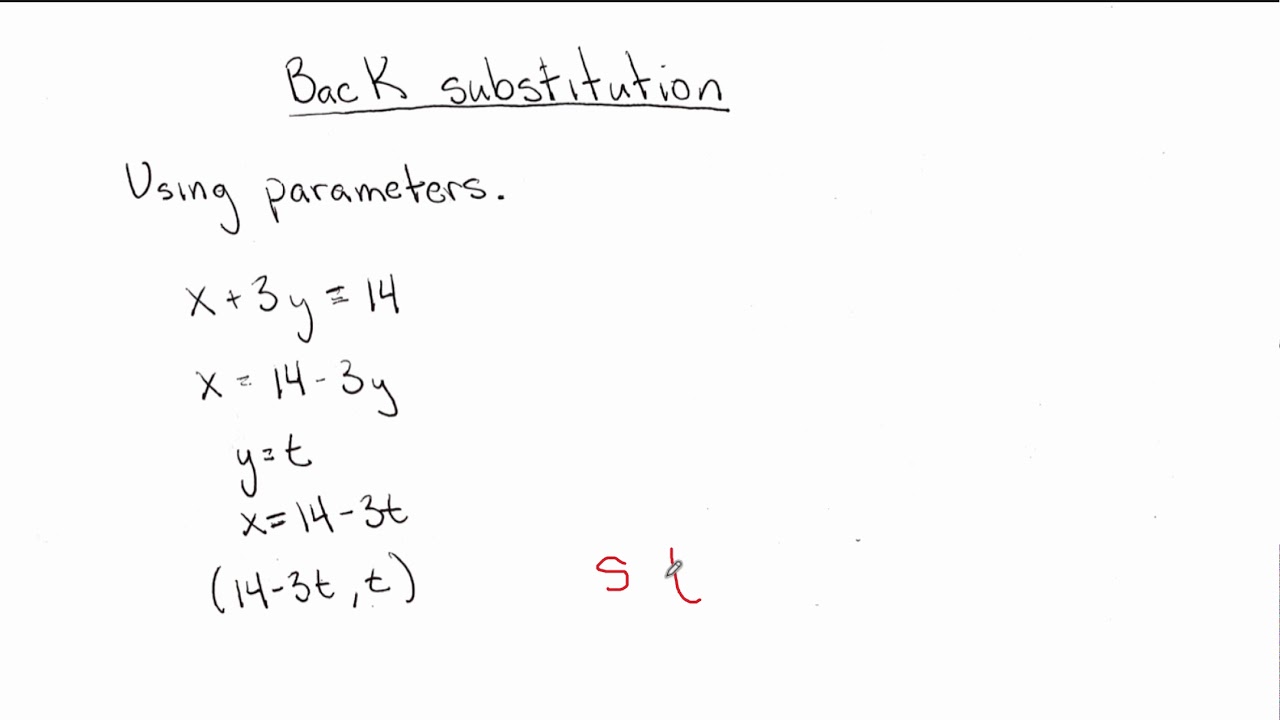 Episode 3 - Parameters and Back Substitution - YouTube