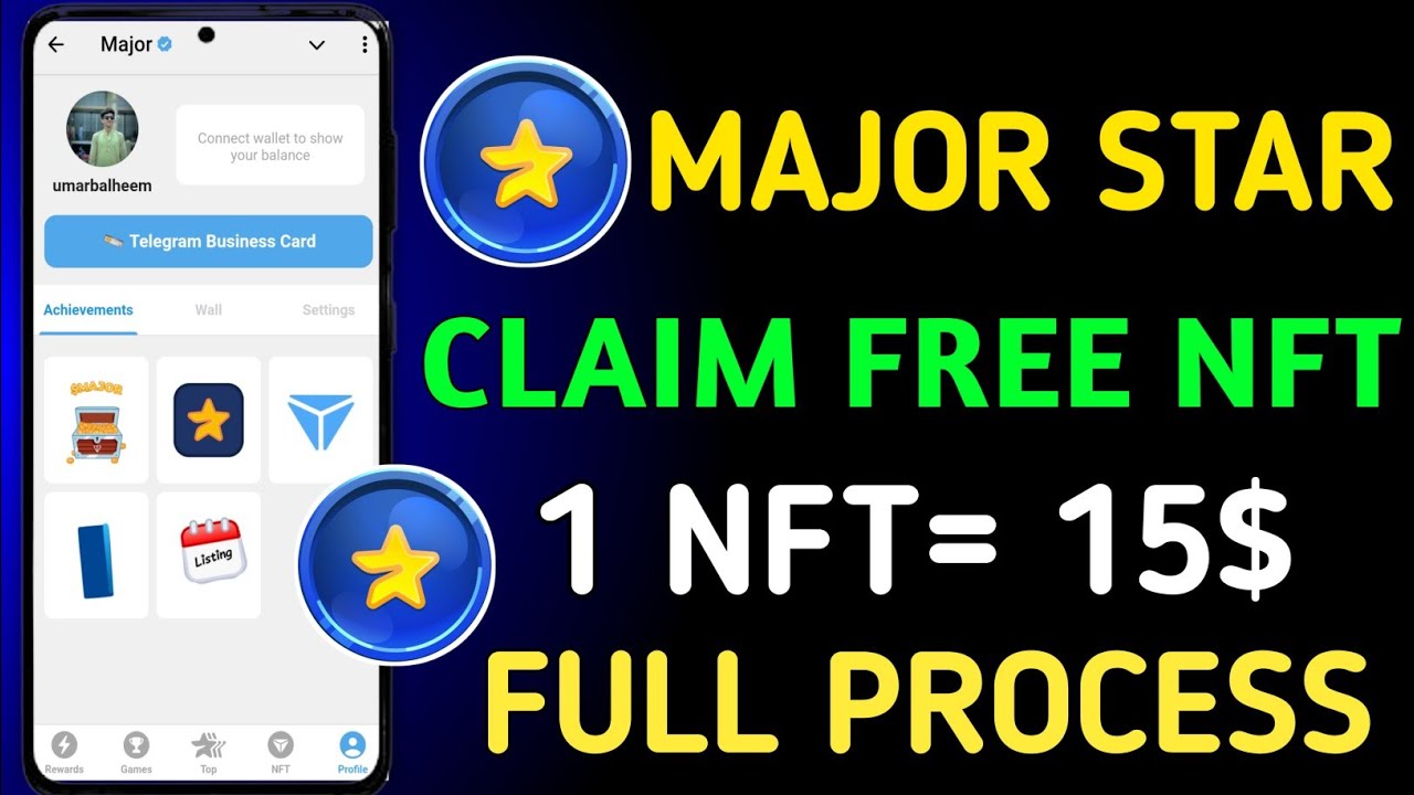 Major Star NFT Claim Process || Major NFT Price Prediction || Major NFT ...