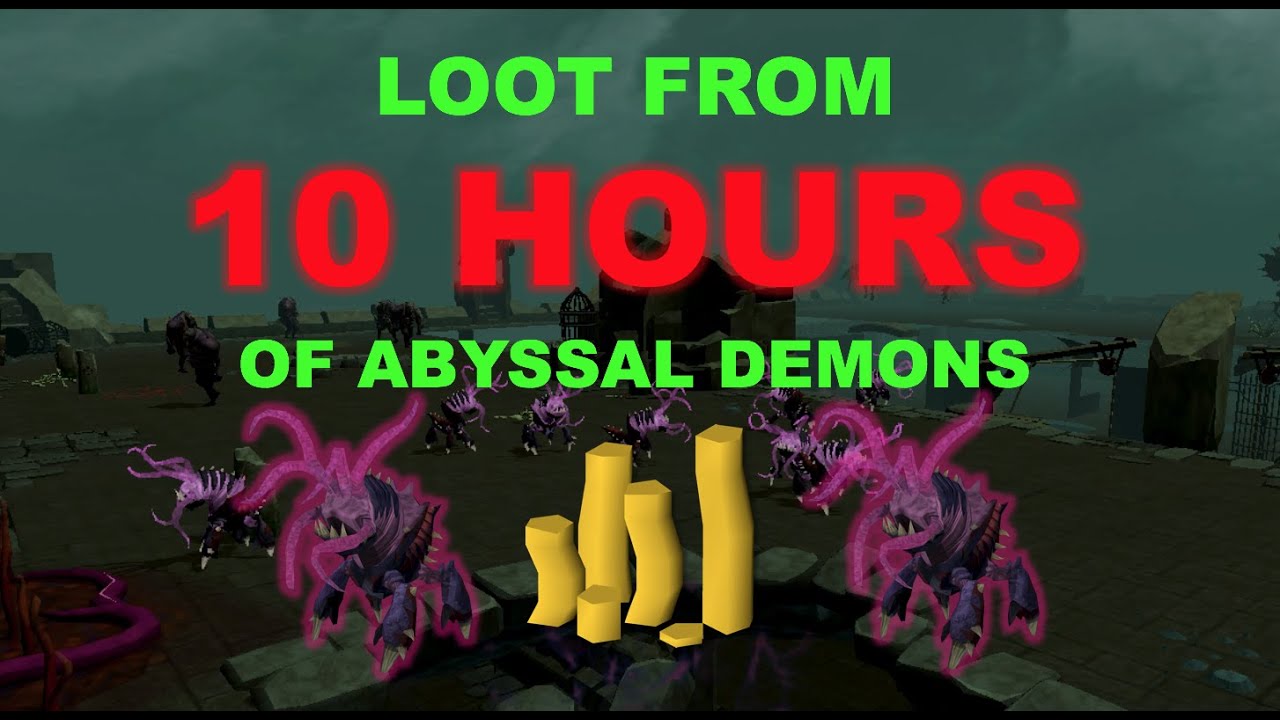 Loot From 10 Hours of Abyssal Demons [RuneScape 3] - YouTube