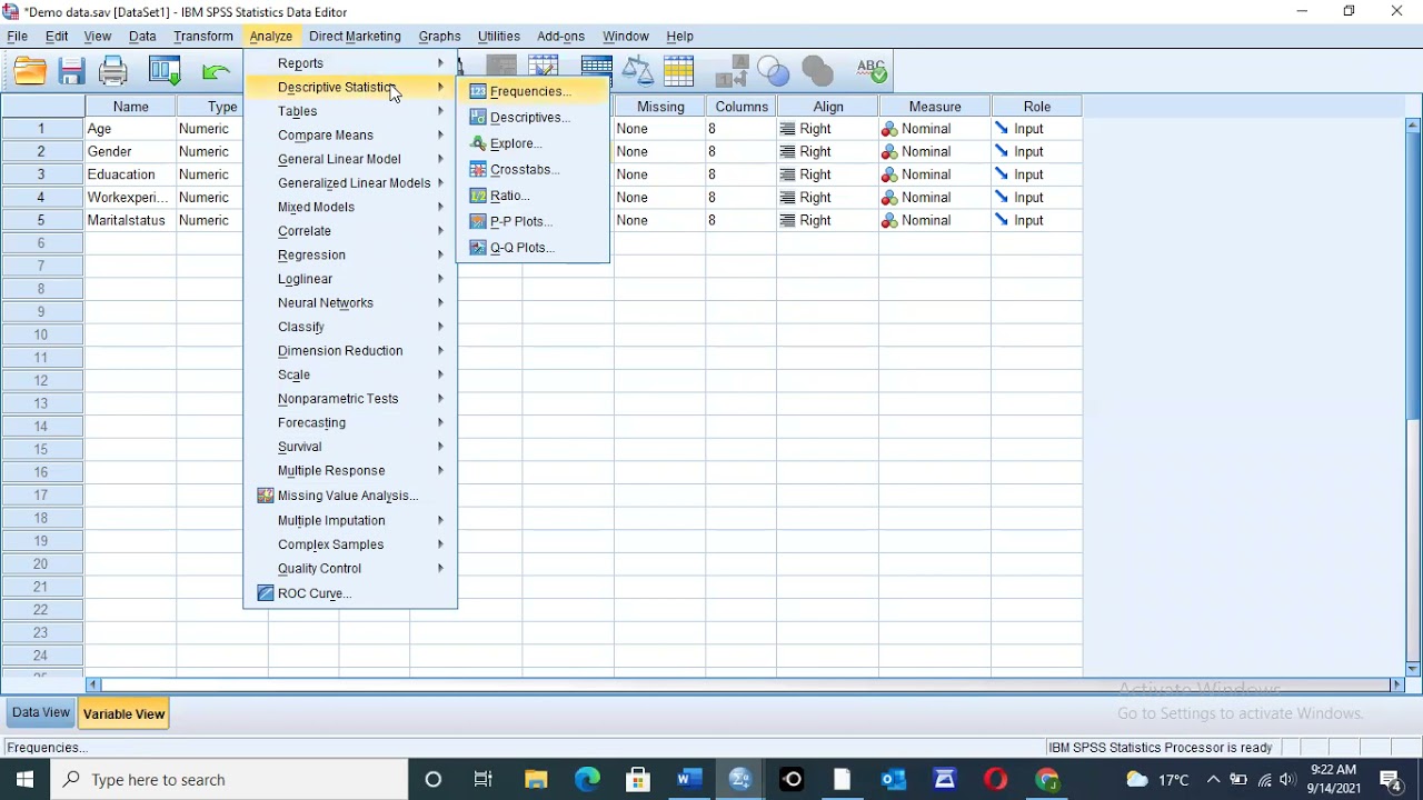 mean, median and mode analysis in SPSS | KAJOS Consultants - YouTube