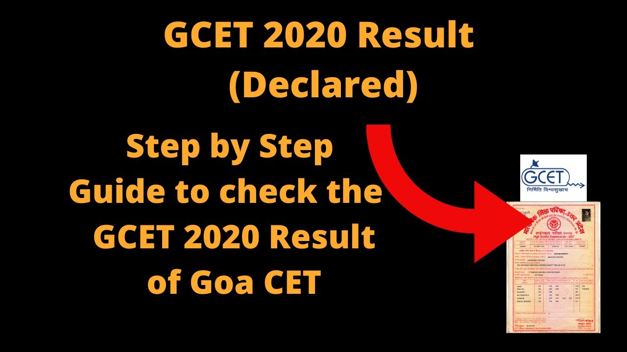 GCET 2020 Result (Declared) - How to Check the Goa CET 2020 for ...