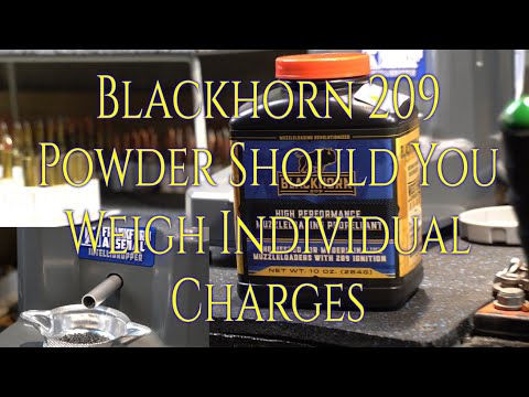 Blackhorn 209 Powder Should You Weigh Individual Charges - YouTube