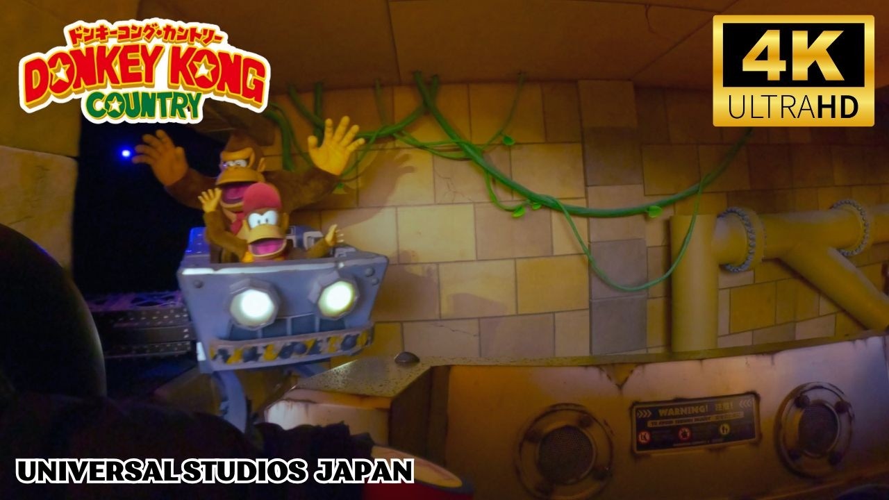 NEW! Full Ride: Donkey Kong Roller Coaster at Universal Studios Japan ...