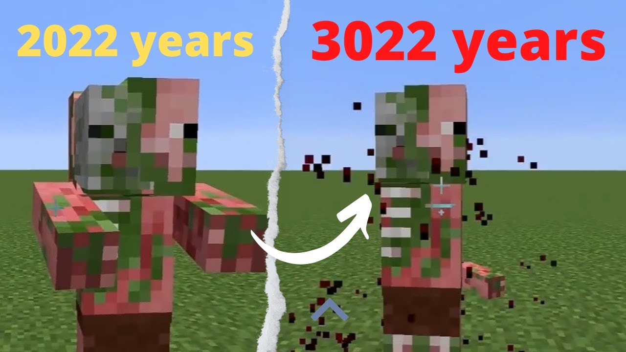 Minecraft physics in 2022 VS 3022 years - YouTube