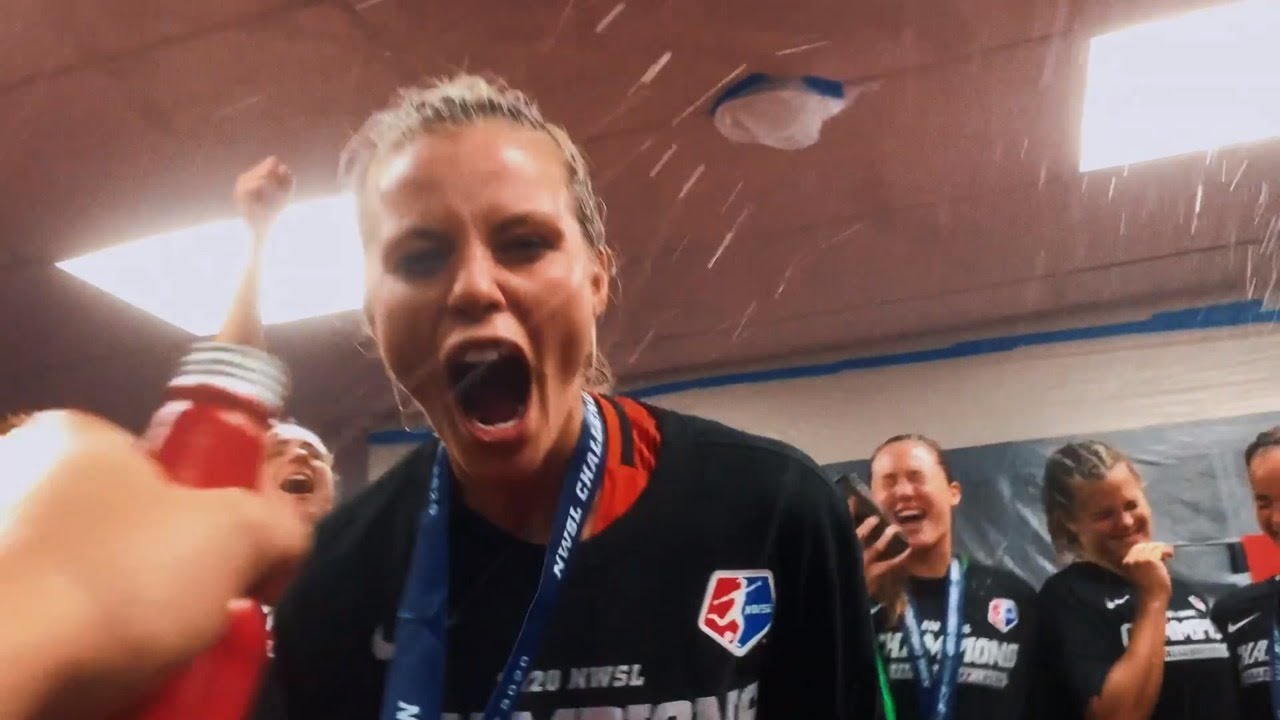 CHAMPIONS! Rachel Daly postgame lockroom speech - YouTube