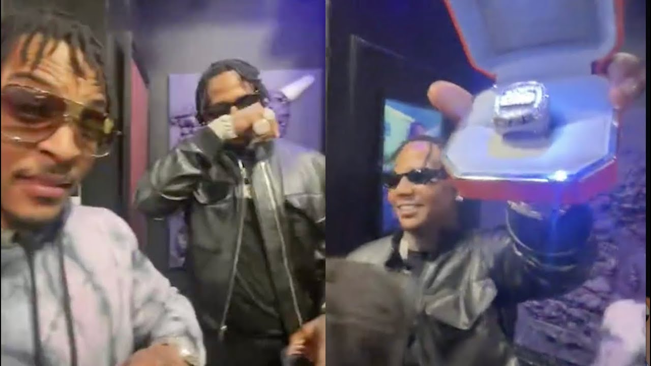 T.I. Blesses Moneybagg Yo $500K Ring Wins Trapper Of The Year - YouTube
