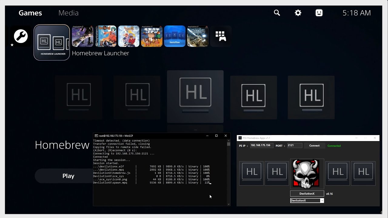 PS5 2.00 Homebrew - YouTube