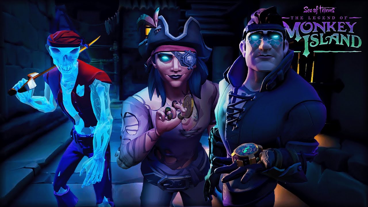 Fighting GHOST SKELETONS in Sea of Thieves Monkey Island w/ Toxie ...