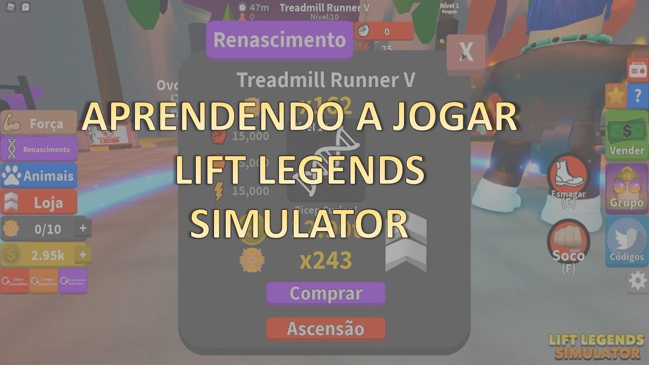 Segundo vídeo aprendendo a jogar Lift Legends Simulator do Roblox - YouTube