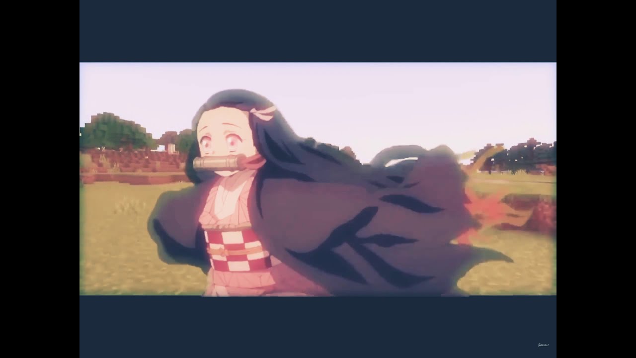 Cute nezuko running in Minecraft| Demon slayer, kimetsu no yaiba - YouTube
