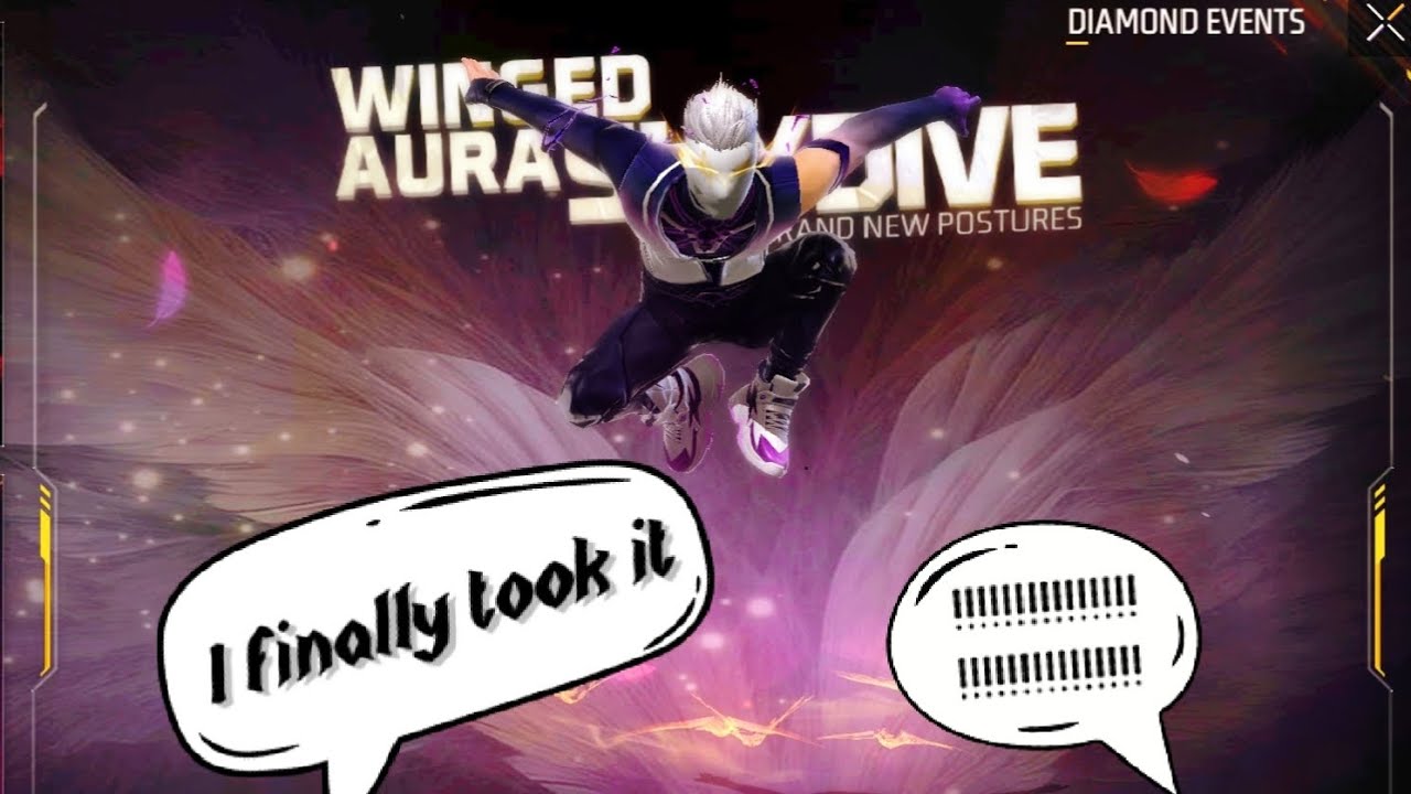 finally I got Winged aura skydive 🛬 - YouTube