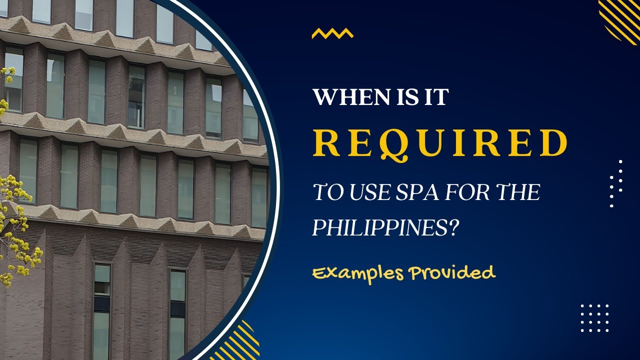 When is it required to use SPA (Special Power Of Attorney) for the ...