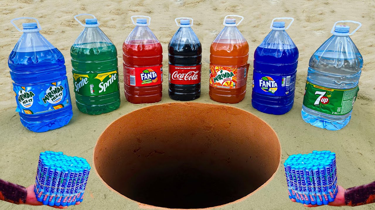 EXPERIMENT : Big Fanta, Coca Cola, Sprite, Pepsi, Mirinda, 7up vs ...