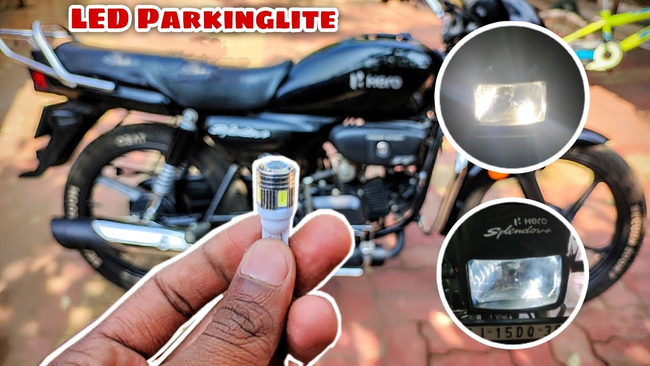 How to install LED Parking light💡|| easy to install splendor plus bs6 ...
