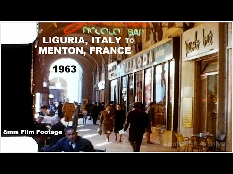 Liguria, Italy to Menton, France 1963 - 8mm Film Footage - YouTube