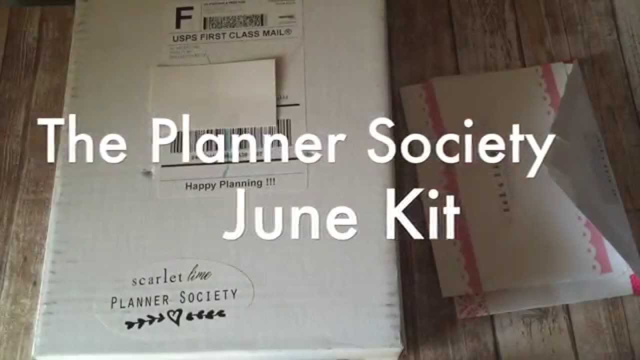 The Planner Society June Kit - YouTube