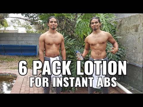 6 PACK LOTION FOR INSTANT ABS - YouTube