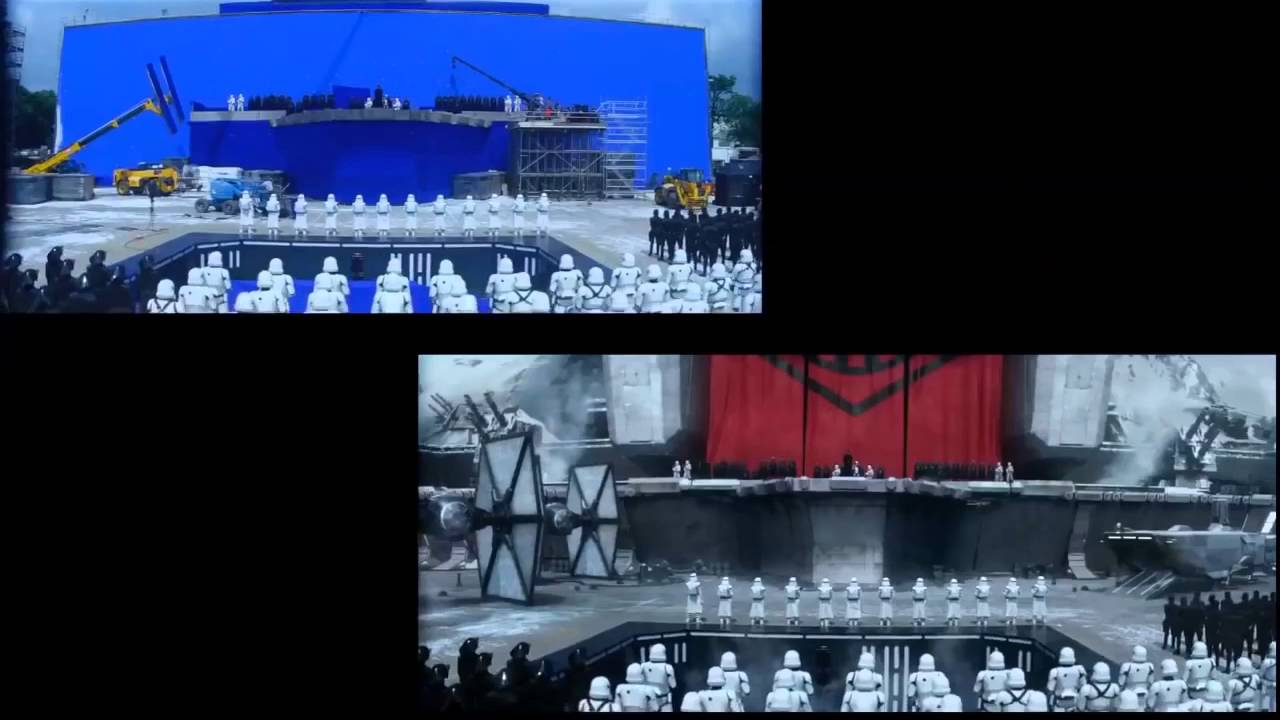 Before and After Star Wars The Force Awakens CGI Breakdown - YouTube