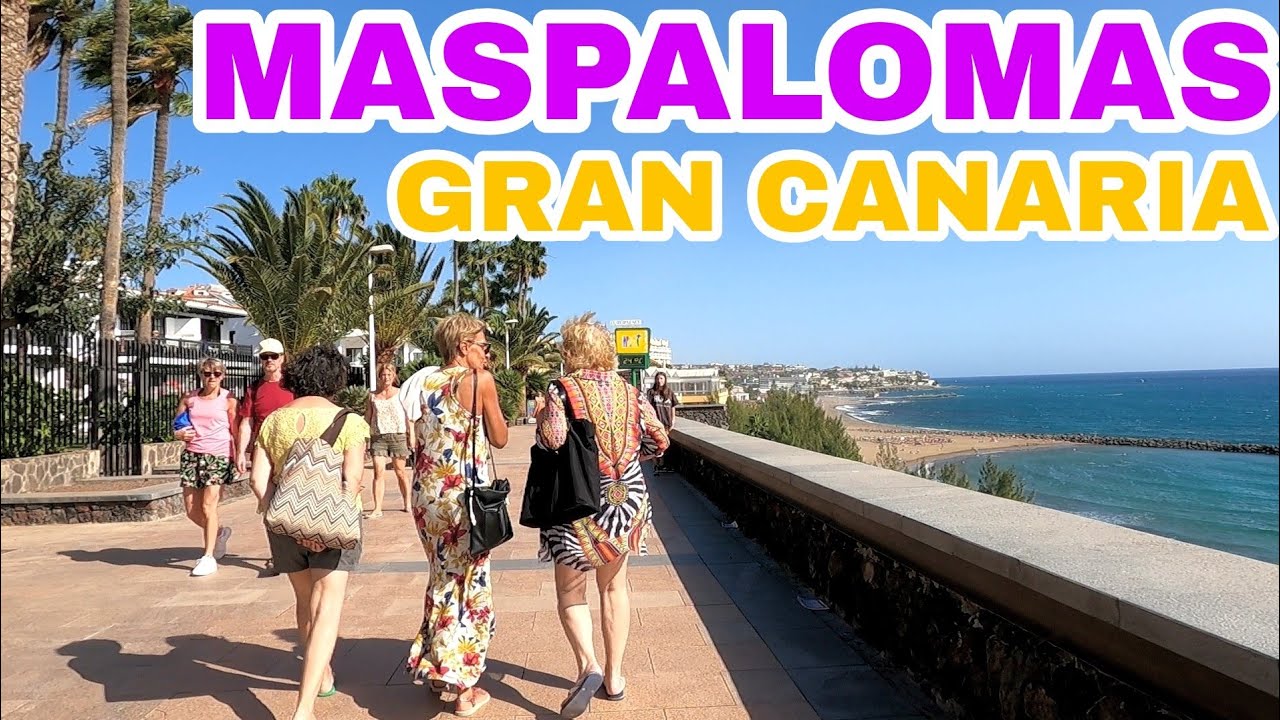 Maspalomas Promenade Walk #grancanaria - YouTube
