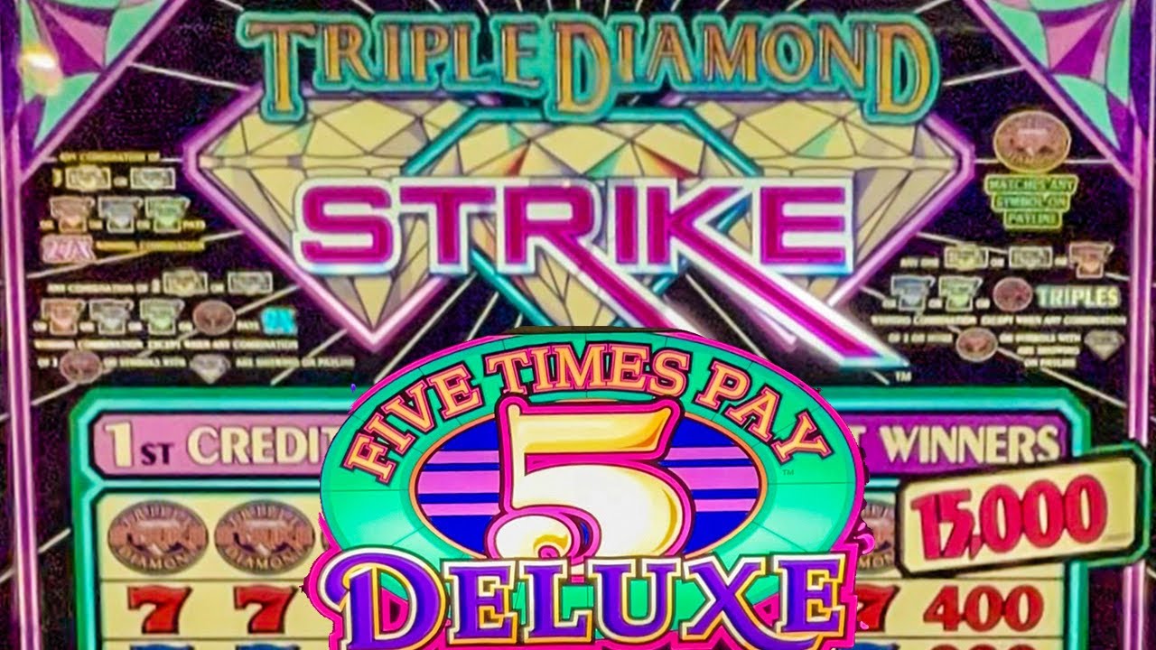 Five Times Pay Deluxe and Double Diamond Strike 3 Reel Slots - YouTube