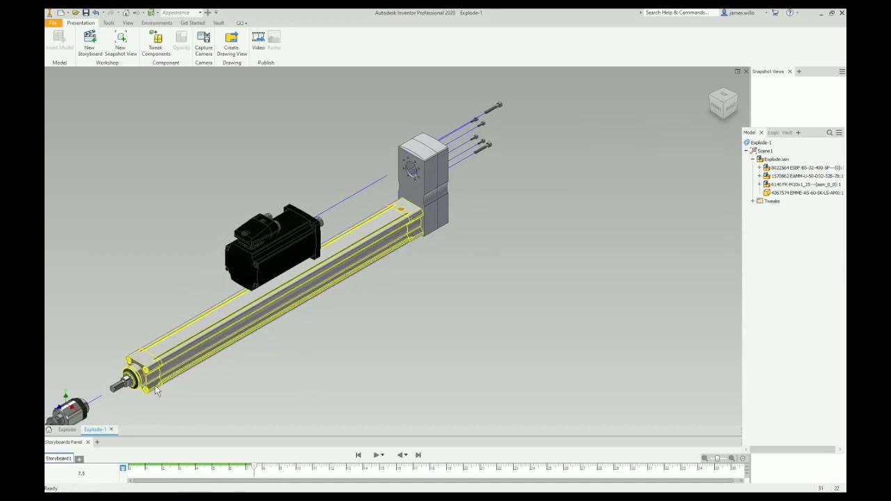 Inventor: Creating Exploded Drawing Views - YouTube
