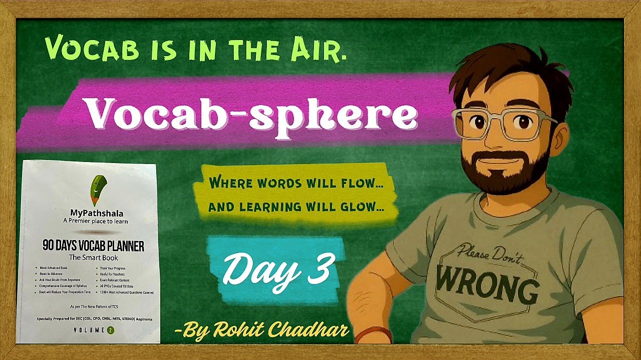 Vocab-Sphere | Day 3 || Vocab Series || By Rohit Chadhar #vocab # ...