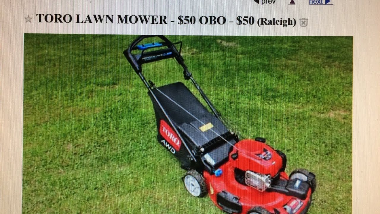 Toro Recycler AWD Lawn Mower $50 Fake/Scam/Joke Craigslist Ad! - Feb ...