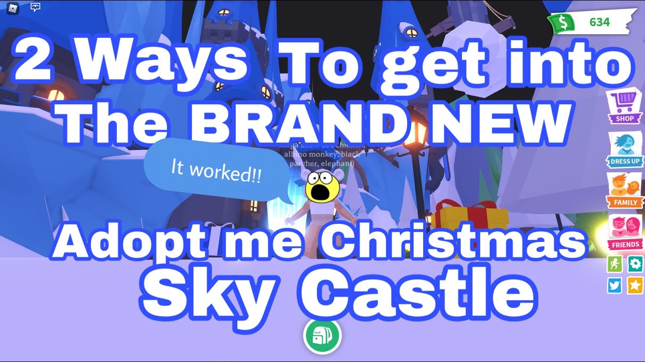 2 ways to get INSIDE THE CHRISTMAS ADOPT ME SKY CASTLE!!!! - YouTube
