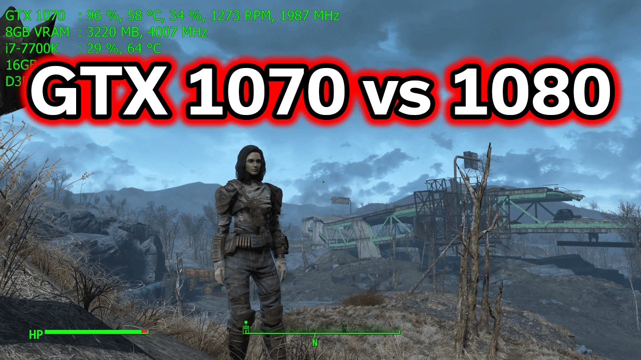 Fallout 4 - GTX 1070 vs 1080 - 1440p vs 2160p - i7-7700k - Benchmark ...