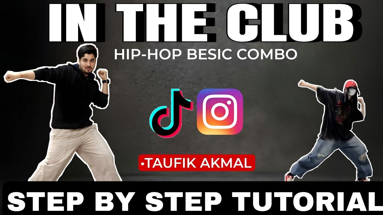 IN THE CLUB - HIP-HOP BESIC COMBO * STEP BY STEP TUTORIAL * (BEGINNER ...