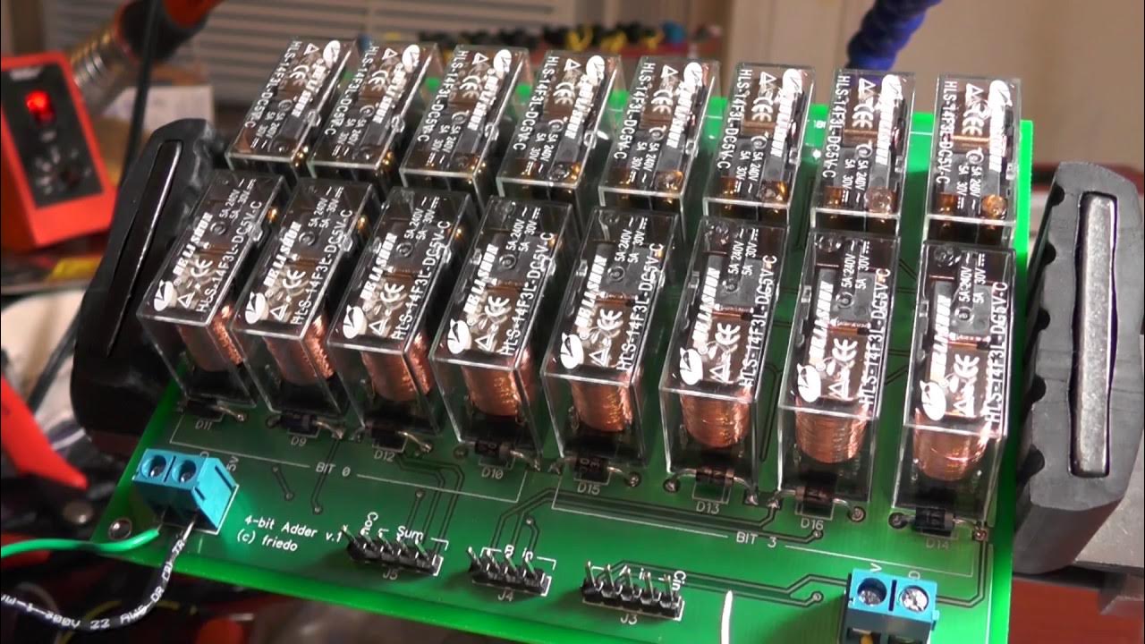 Relay Computer ep. 2 - Building the 16-bit adder (part 1) - YouTube