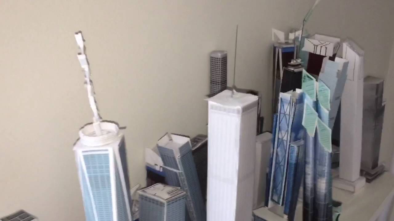 Small Skyscraper collection paper model - YouTube