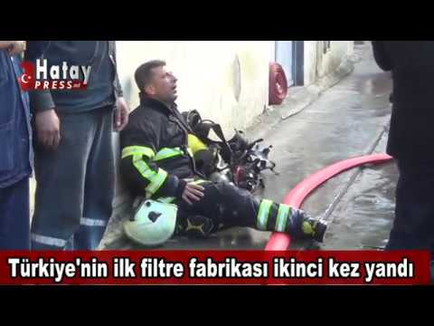Türkiye'nin ilk filtre fabrikası ikinci kez yandıı