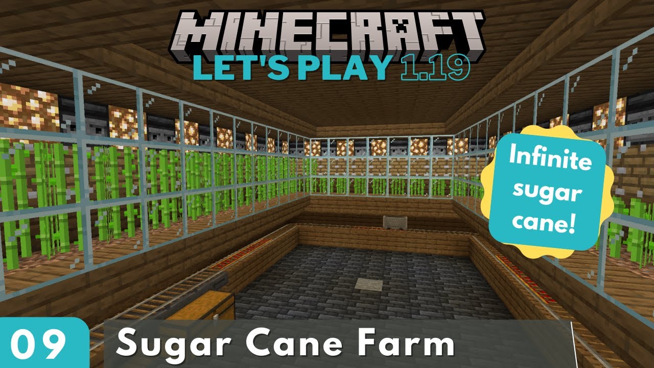 Sugar Cane Farm - E9 - Minecraft Let's Play 1.19 - YouTube