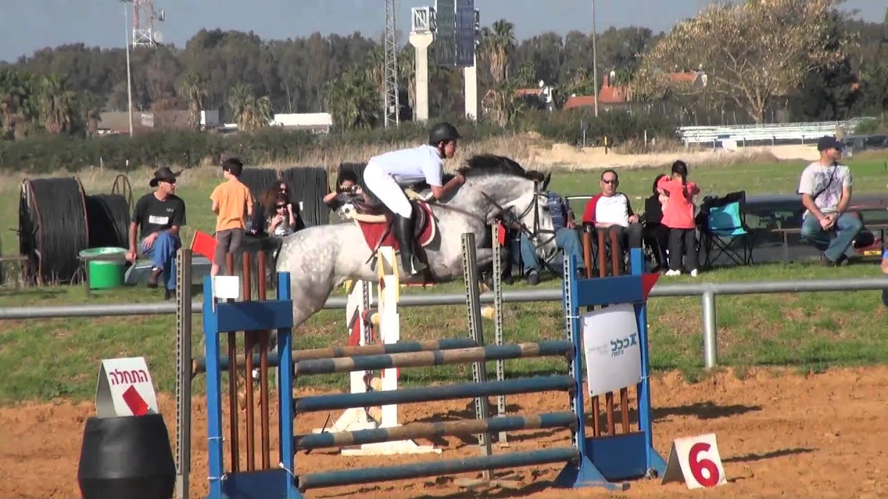 Amit Yagur riding Saranga through a 1.10m jumping course on Saturday 25 ...