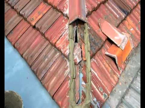 Bed and Point Ridge Capping on Tile Roof - YouTube