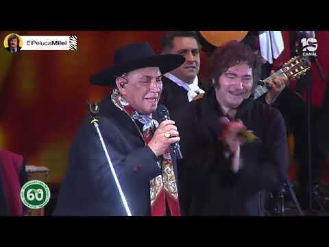 Presidente da Argentina JAVIER MILEI, canta no Festival Jesus Maria#cavalo#fazenda#agro#pecuarista