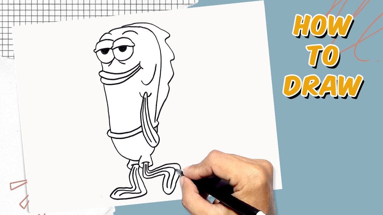 How to Draw Nat peterson from Spongebob Squarepants - YouTube