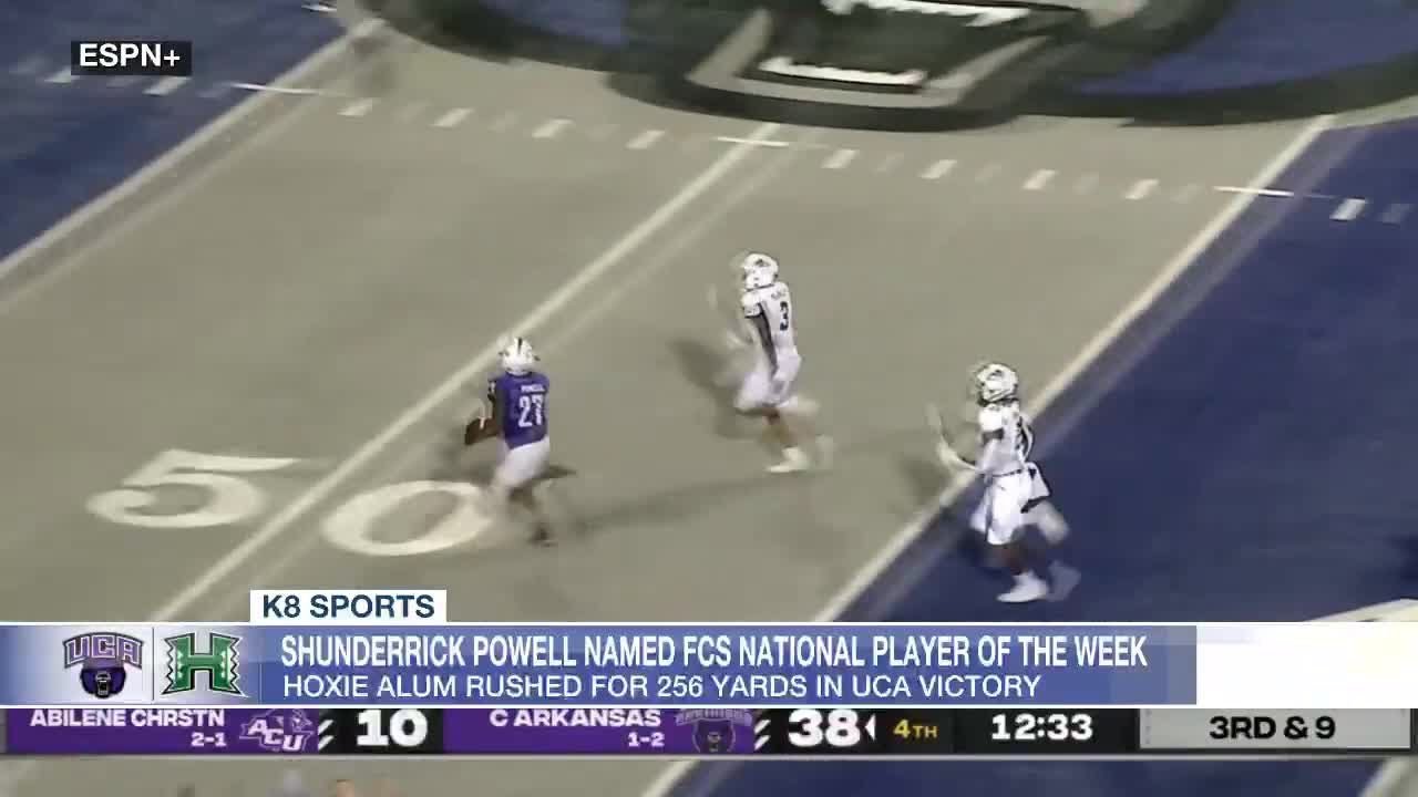 Hoxie alum ShunDerrick Powell earns FCS National Player of the Week ...