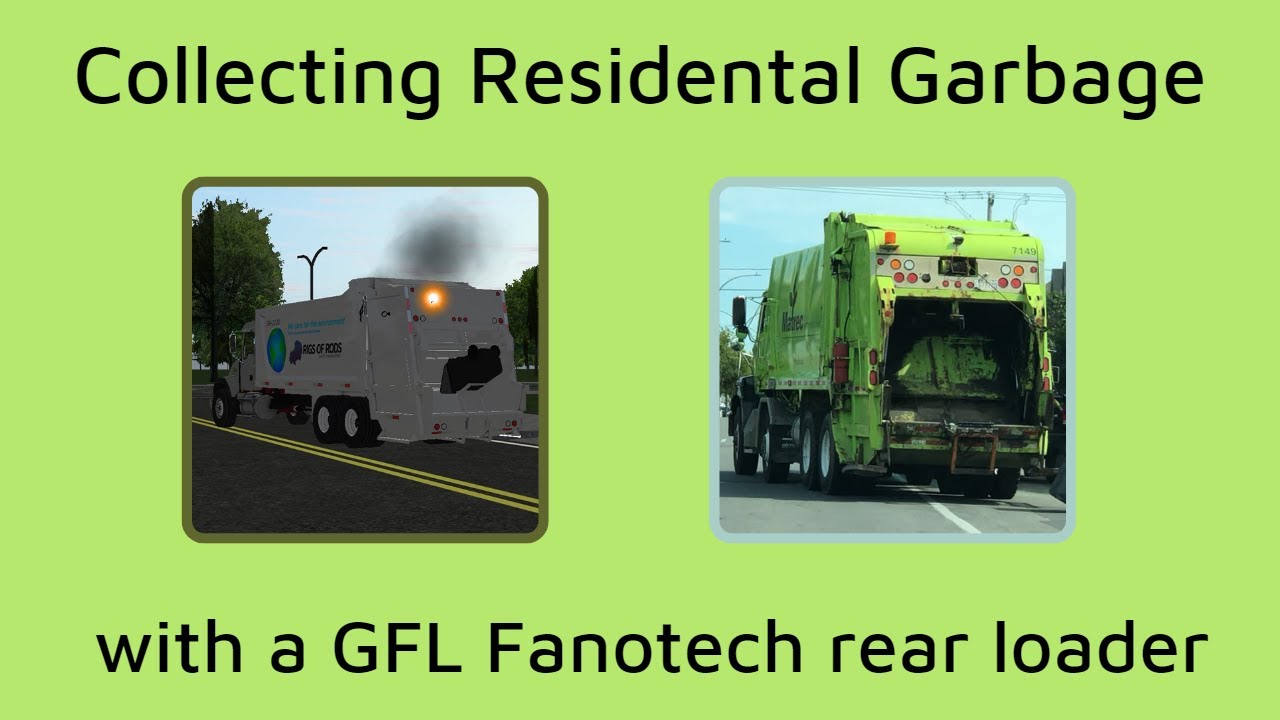 R O R WM 2220 collecting garbage + Matrec/GFL Fanotech rear loader in ...
