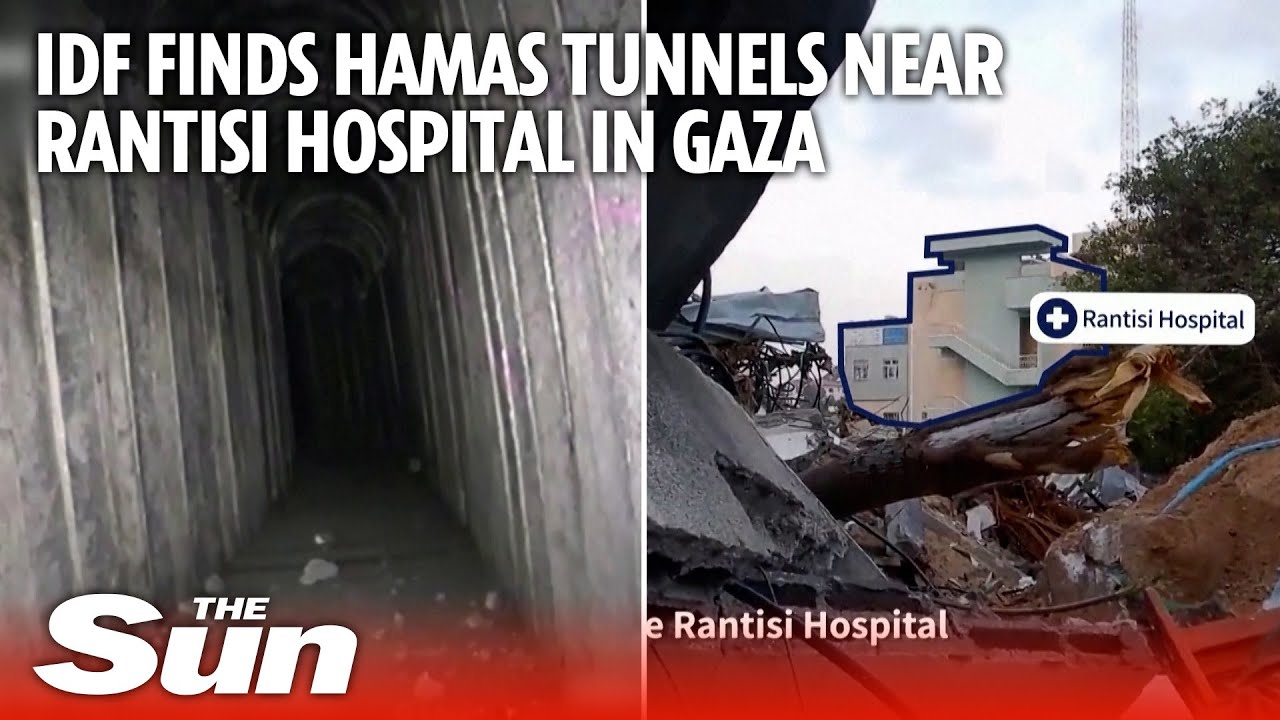 IDF finds Hamas tunnels near Rantisi Hospital in gaza - YouTube