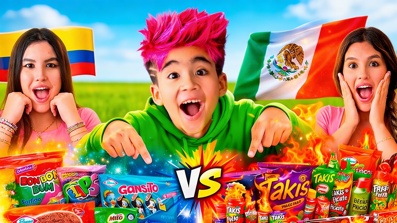 PROBAMOS DULCES COLOMBIANOS 🇨🇴 VS MEXICANOS 🇲🇽 | FAMILIA JUNIC el ...