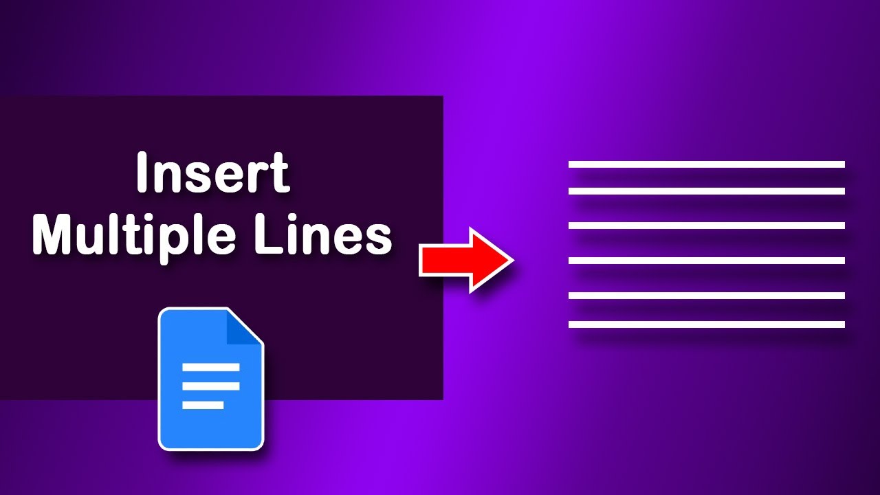 How to insert multiple lines in Google Docs - YouTube