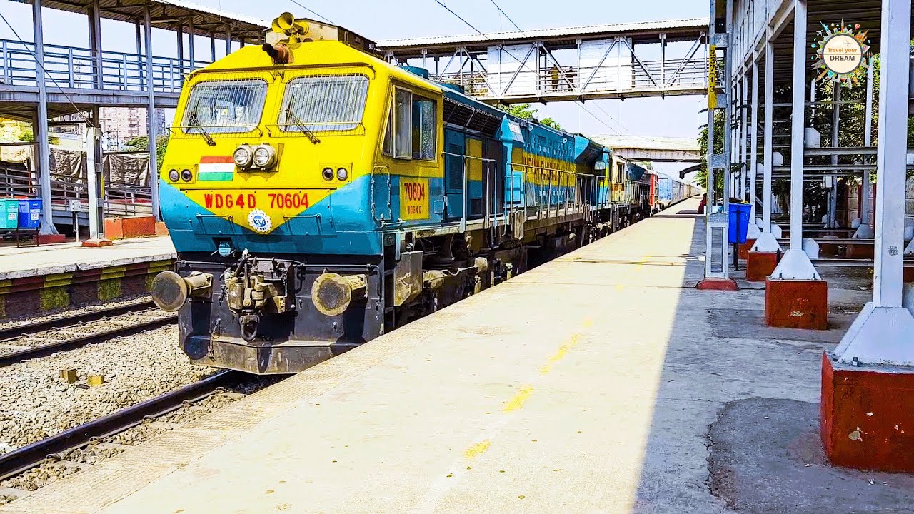 WDG-4D and WDP-4 locomotives performed a hair-raising skip at Hoodi ...