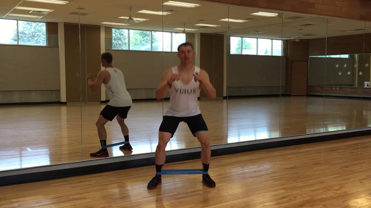 Resistance Band Loop Exercises #1 Side Step Squat - USA Elite Fitness ...