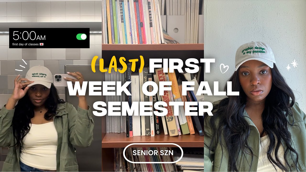 (last) first week of fall semester 🎧 | uni vlog, college senior ...