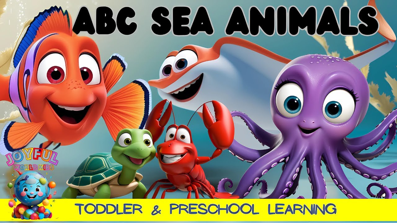 Toddler & Preschool Learning : ABC Sea Animal Songs for Kids 🌊🐬🐠 - YouTube