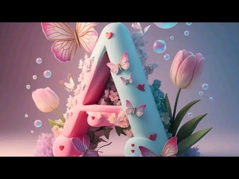Alphabet letters dpz decorated with butterfly and flowers - YouTube