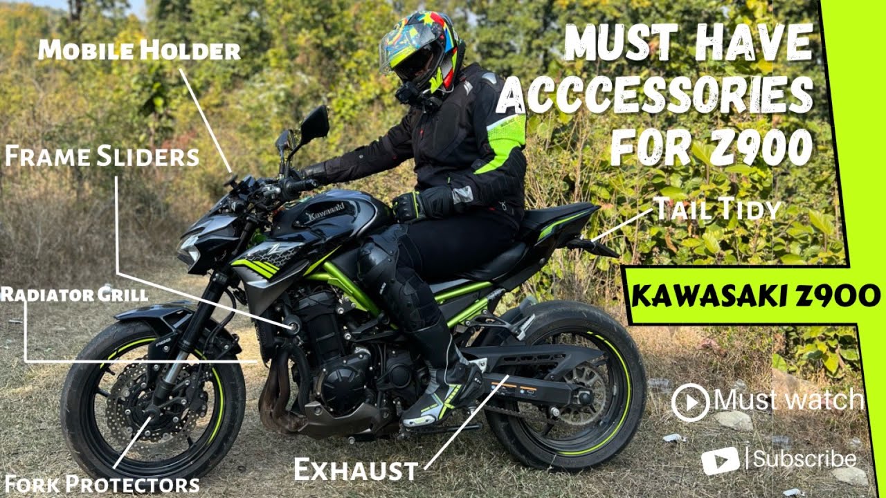 Most Loaded Kawasaki Z900 | Must Accessories For Kawasaki Z900 - YouTube