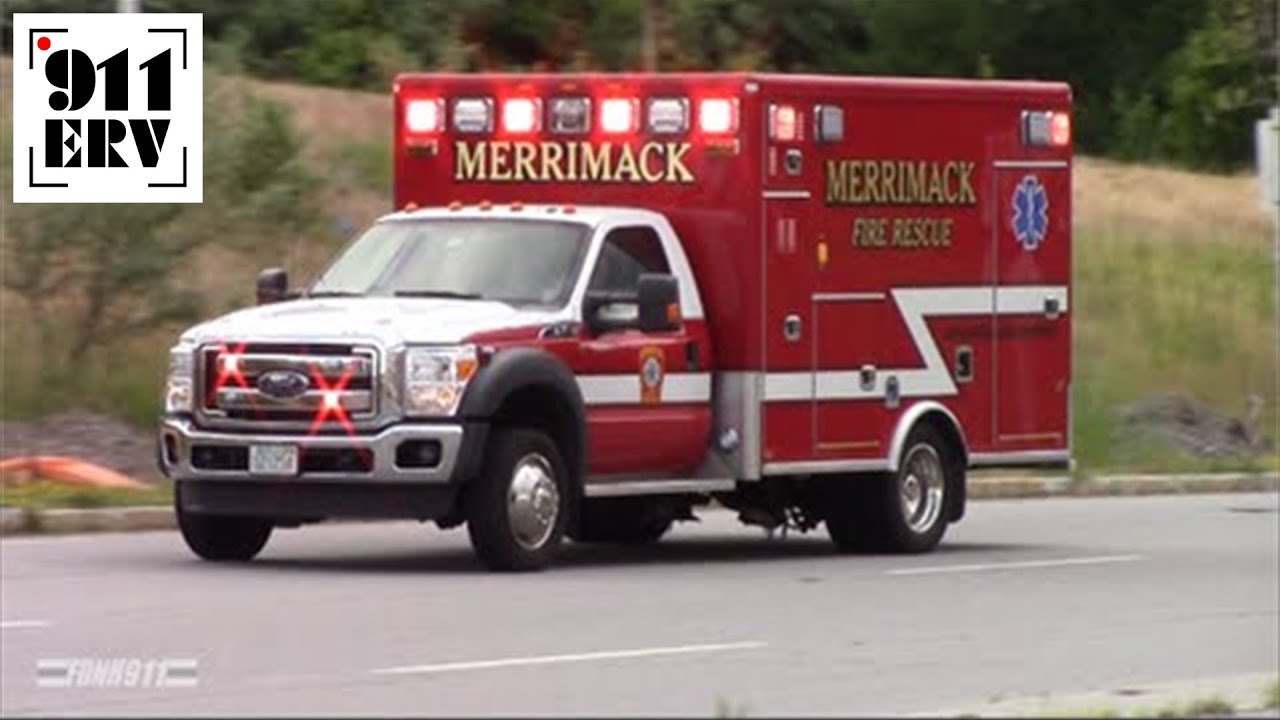 Merrimack, NH Ambulance 1 Responding - YouTube